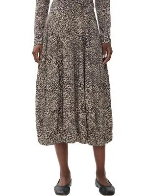 Sea Charlize Print Bubble Midi Skirt - Cream