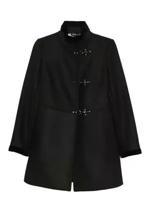 FAY Virginia Lobster-claw Fastening Coat - Black
