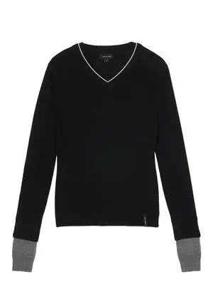 Marc Jacobs Layered V-neck Sweater - Black