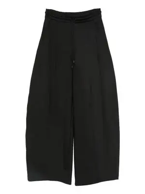 Max Mara Wide Leg Track Pants - Black