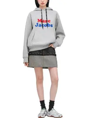 Marc Jacobs Marc Jacobs Logo-Embroidered Hoodie Grey