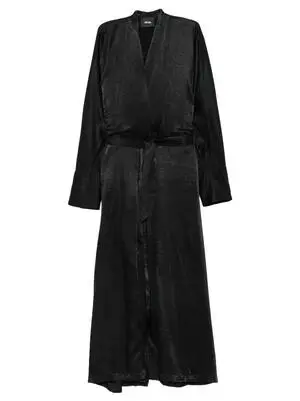Dixie Wrap-style Belted Midi Dress - Black