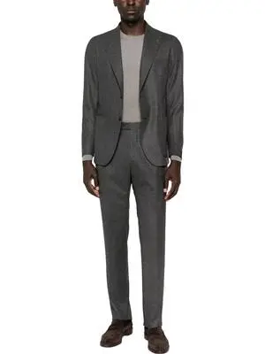GRAN SASSO Crew-neck Long-sleeve Sweater - Grey