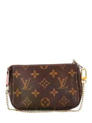 LOUIS VUITTON Louis Vuitton Monogram Canvas Mini Clutch Bag Brown