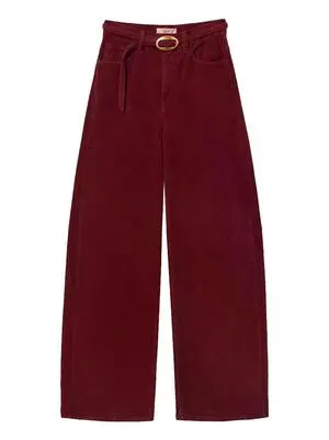 TWINSET Balloon Corduroy Trousers - Red