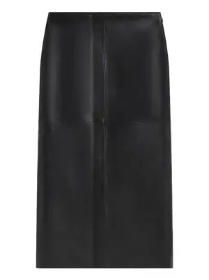 AGOLDE Hikson Recycled Calf Leather Skirt - Black