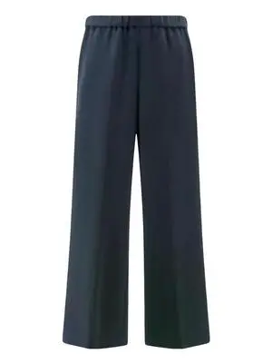 Aspesi Elasticated-waistband Palazzo Pants - Blue