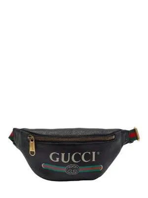 Gucci Logo Web Belt Bag - Black