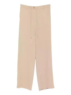 Imperial Drawstring Wide-leg Trousers - Neutrals