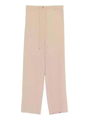 Imperial Drawstring Wide-leg Trousers - Neutrals