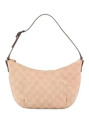 Gucci Gucci Monogram Canvas Small Hobo Shoulder Bag Neutrals