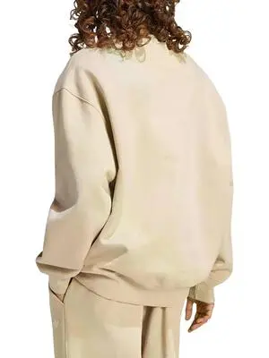 Adidas Essentials Crew Long Fleece OS Sweatshirt Neutrals