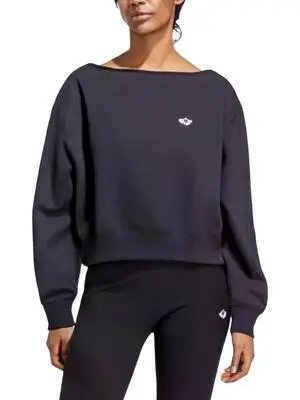 Adidas Essentials Fleece Boat-neck Sweatshirt - Black