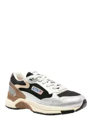 AUTRY Autry Hyperway Panelled Leather Sneakers Silver