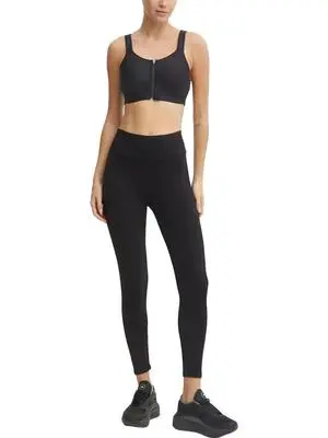 Under Armour Infinity 2.0 High Zip-up Logo-strap Sports Bra - Black