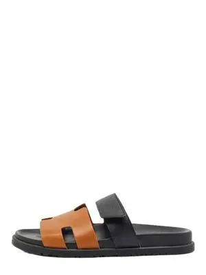 Hermès Chypre Touch-strap Sandals - Brown