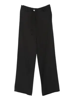 Imperial Drawstring Wide-leg Trousers - Black