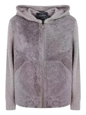 FABIANA FILIPPI Fabiana Filippi Shearling Textured Bouclé Knit Hooded Jacket