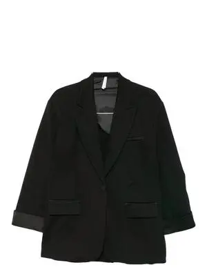 Imperial Notched-lapel Single-breasted Jacket - Black