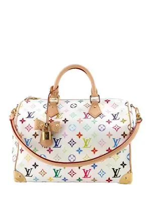 LOUIS VUITTON X Takashi Murakami Monogram Multicolor Speedy Soft Bandouliere 30 Satchel - Multicolour