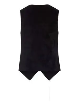 Giorgio Armani Chain-trim Double-breasted Waistcoat - Black