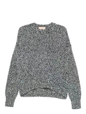Plan C Muliné Crew-neck Sweater - Blue