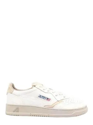 AUTRY Medalist Pony-hair Leather Sneakers - White