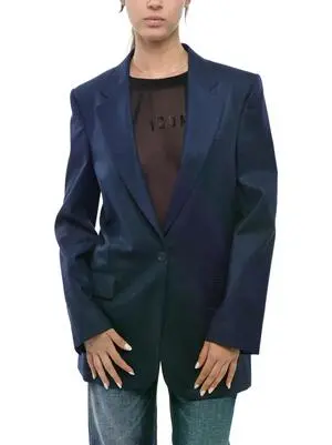 Stella McCartney Single-breasted Wool Jacket - Blue