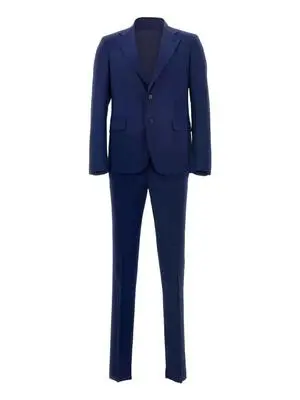 Brian Dales Slim-fit Single-breasted Suit - Blue
