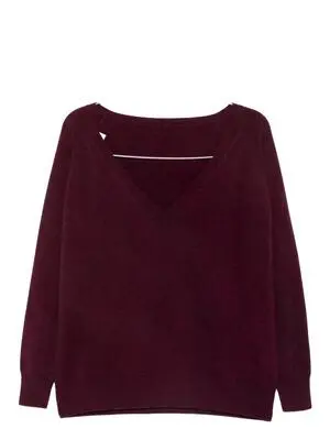 Plan C V-neck Cashmere Sweater - Red
