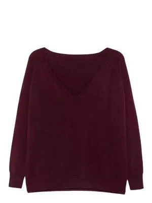 Plan C V-neck Cashmere Sweater - Red