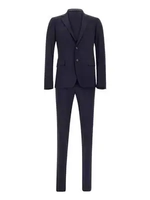 Brian Dales Single-breasted Slim-fit Suit - Blue
