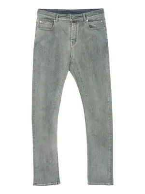 Rick Owens Detroit Faded-effect Five-pocket Jeans - Blue