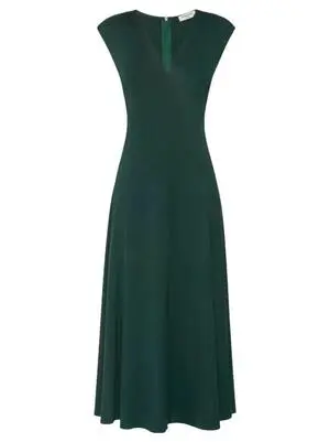 Max Mara V-neck Sleeveless Dress - Green