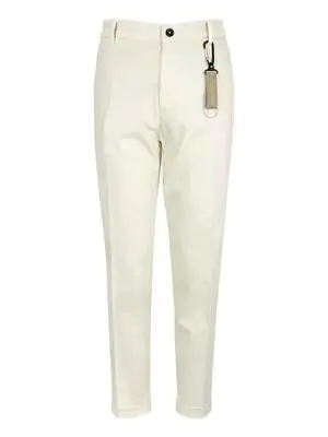 MANUEL RITZ Logo-detail Turn-up Trousers - Neutrals