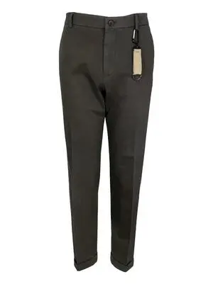 MANUEL RITZ Carabiner-detail Turn-up Trousers - Brown