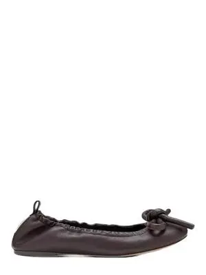 Marc Jacobs Bow Lace-up Ballerinas - Brown