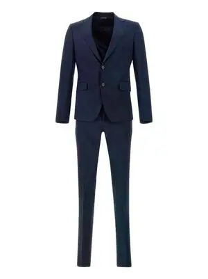 Brian Dales Slim-fit Single-breasted Suit - Blue