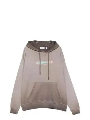 Off-White Arrows-print Cotton Hoodie - Brown