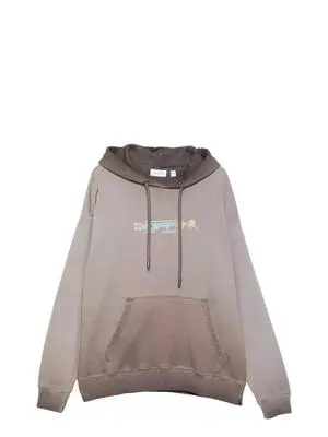 Off-White Arrows-print Cotton Hoodie - Brown