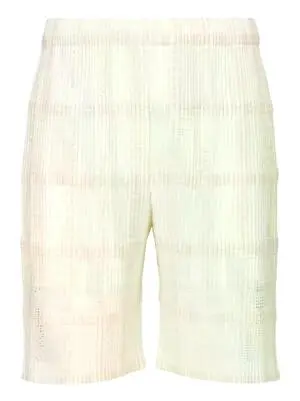 ISSEY MIYAKE Homme Plissé Issey Miyake Lace Grid Pleats Shorts