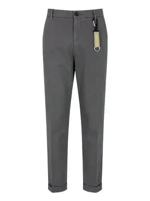 MANUEL RITZ Carabiner-detail Turn-up Trousers - Grey