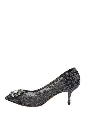 Dolce & Gabbana Dolce & Gabbana Taormina Crystal-Embellished Pumps Grey