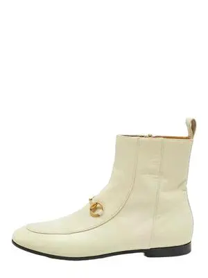 Gucci Jordaan Horsebit Ankle Boots - Neutrals
