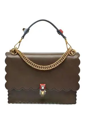 Fendi Kan I Scalloped Shoulder Bag - Brown