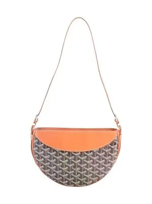 Goyard Hirondelle Coated Canvas And Leather Shoulder Bag - Brown