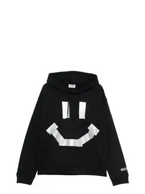 Moschino Tape-motif Hoodie - Black