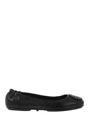 TORY BURCH Tory Burch Crystal-Embellished Logo-Patch Ballet Flats