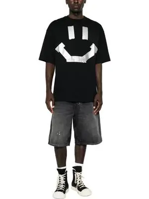 Moschino Smiley-print T-shirt - Black
