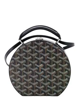 Goyard Alto Hatbox Bag Coated Canvas Satchel - Black